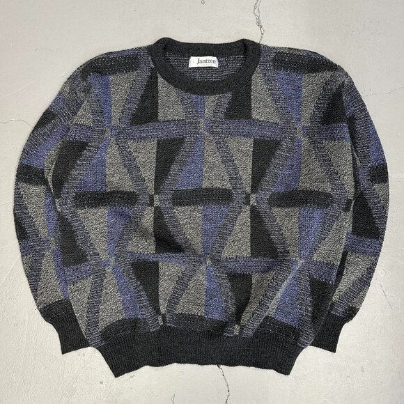 Jantzen | Sweaters | Vintage Jantzen Geometric 3d Retro Sweater Mens ...